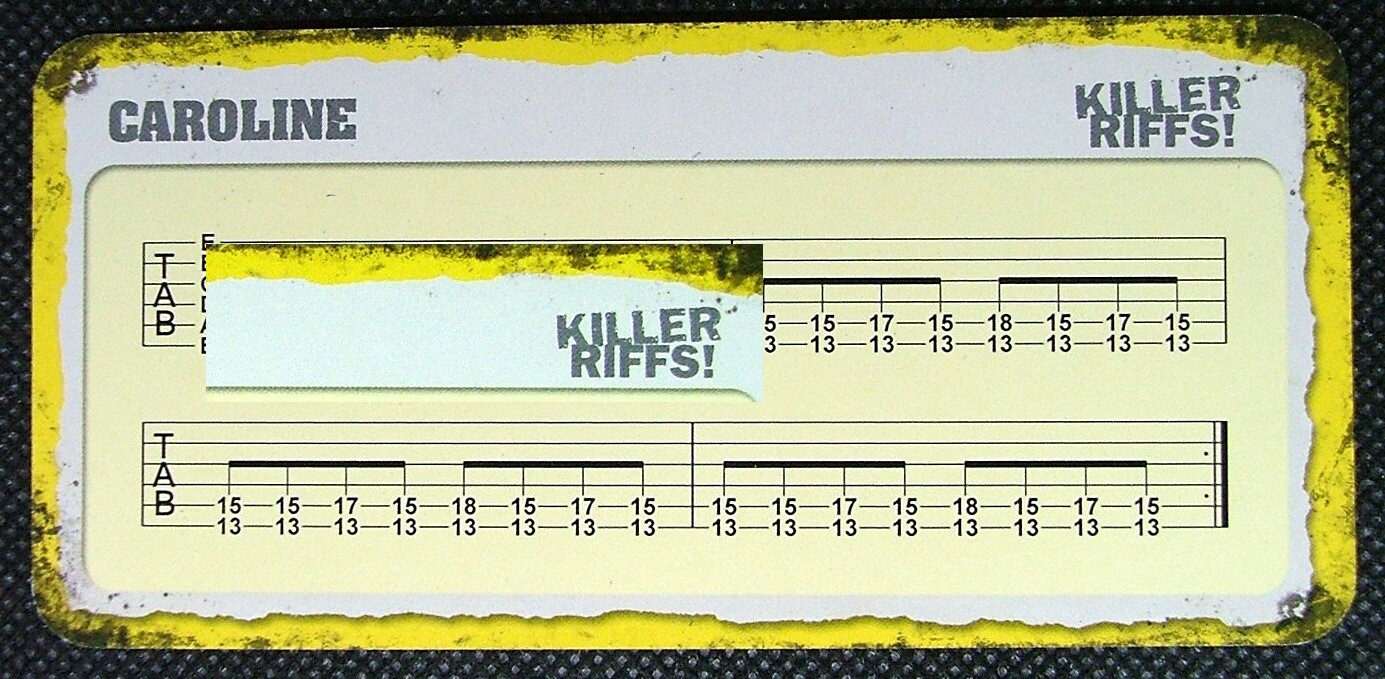 Guitar riff TAB Caroline Status Quo Francis Rossi Rick Parfitt Q37 ...