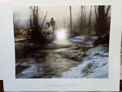 Vintage Indian Print Last Of Winter Lithograph 30x24” Robert Duncan | eBay