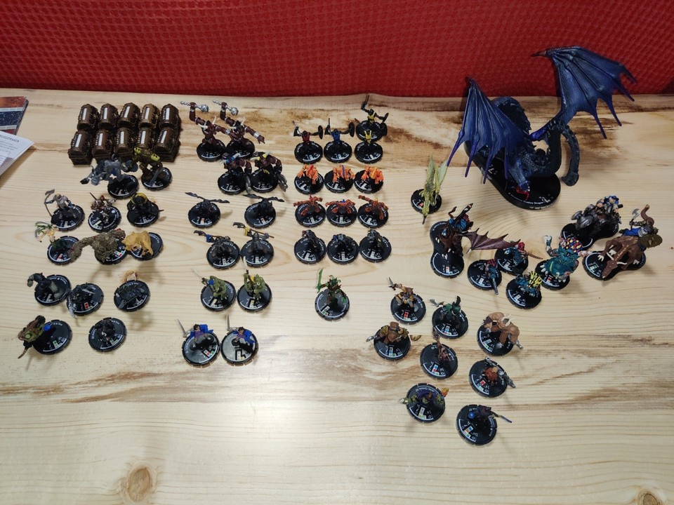 55 Mage Knight Miniature Lot, 1 Venomous Shadow Dragon (Dungeon ...