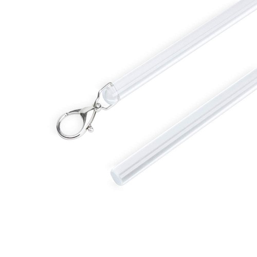 2 Pack Curtain Pull Rod with Metal Snap Invisible Clear Curtain Push ...