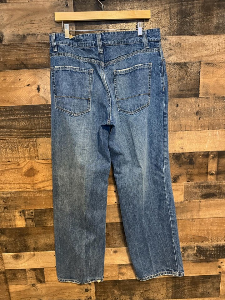 PLUGG Men's Relaxed Fit Distressed Blue Jeans (Size 34x32) | eBay