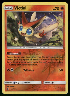 Victini Reverse Holo 10/145 SM - Guardians Rising Pokemon | eBay