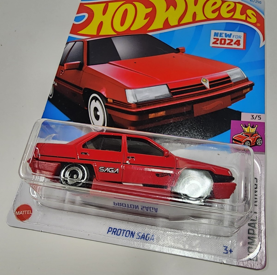 2025 Hot Wheels Factory Fresh PROTON SAGA Red CASTING ERROR | eBay