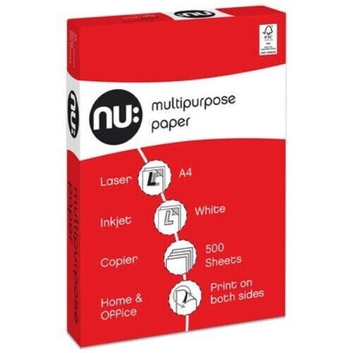 NU: Multipurpose A4 Copier Paper - 500 Sheets, Stationery, Brand New | eBay