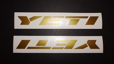2 YETI GOLD FRAME / BICYCLE RUB ON DECALS / STICKERS | eBay
