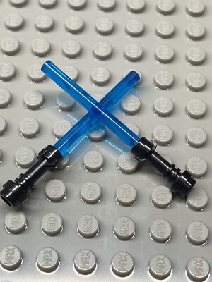 Lego Star Wars Trans Dark Blue Lightsaber Blade Weapon Minifigure x2 | eBay