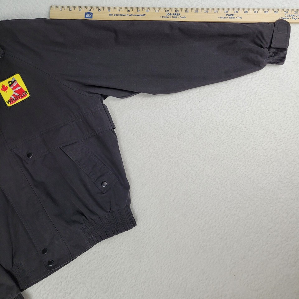 Men's Large Turning Point Black Midweight Jacket Personalized 'Canada ...