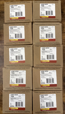 10PCS SQUARE D HOMELINE HOM115PDF HOM115PDFC PLUG ON NEUTRAL 15A AFCI ...