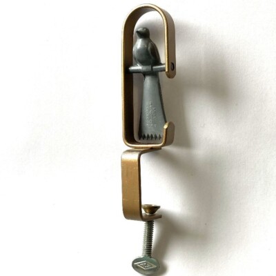 Fern Carter Vintage Swinging Bird on perch Table Clamp, rug braiding ...