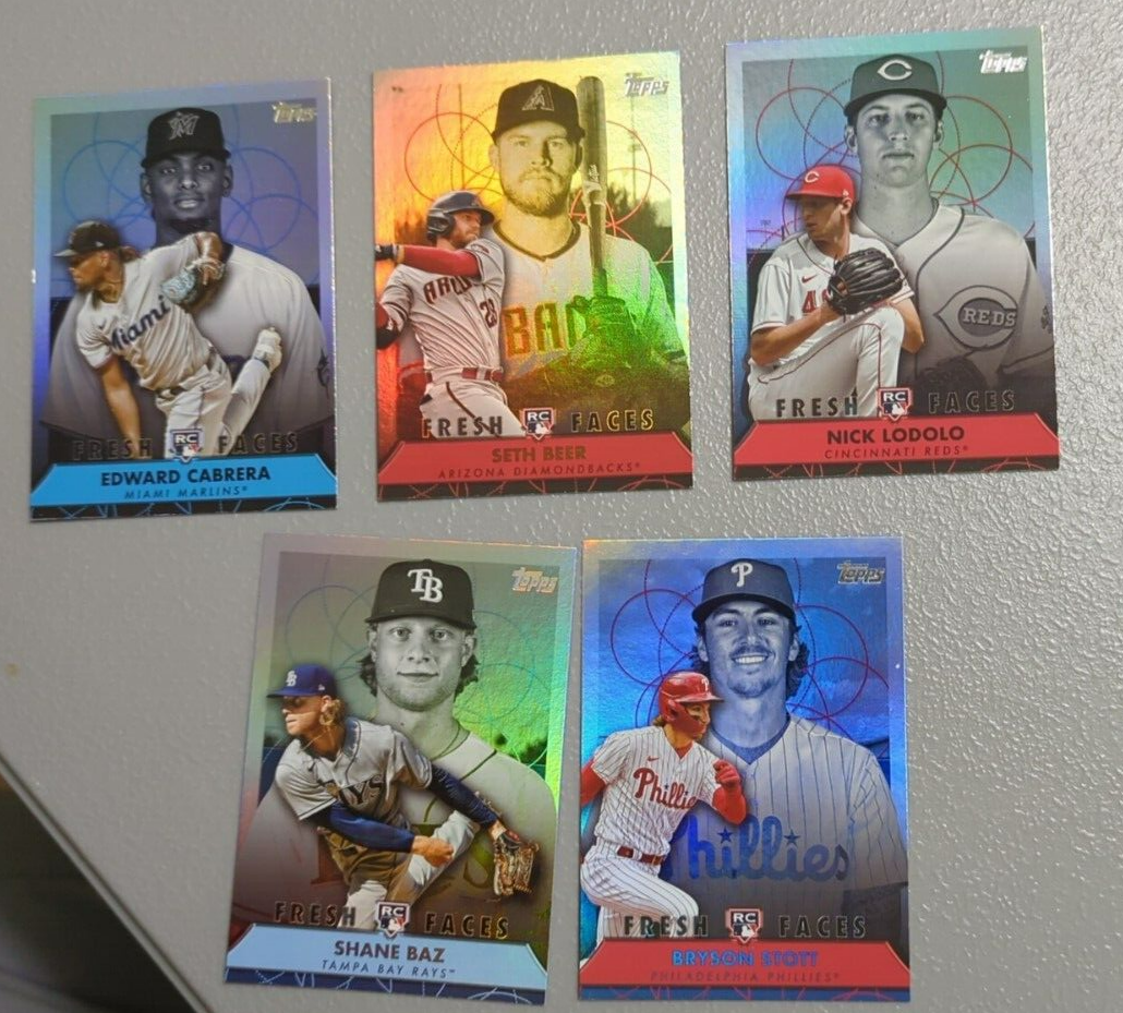 2022 Topps FRESH FACES Lot of 5; Lodolo, Stott, Baz, Beer, Cabrera | eBay