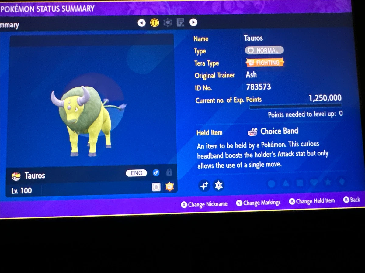 Pokemon Tauros Shiny