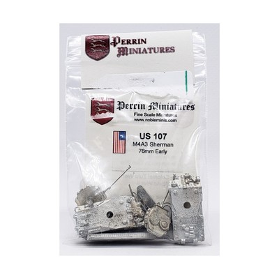 Perrin WWII Mini 10mm M4A3 Sherman 76mm Early Pack New | eBay