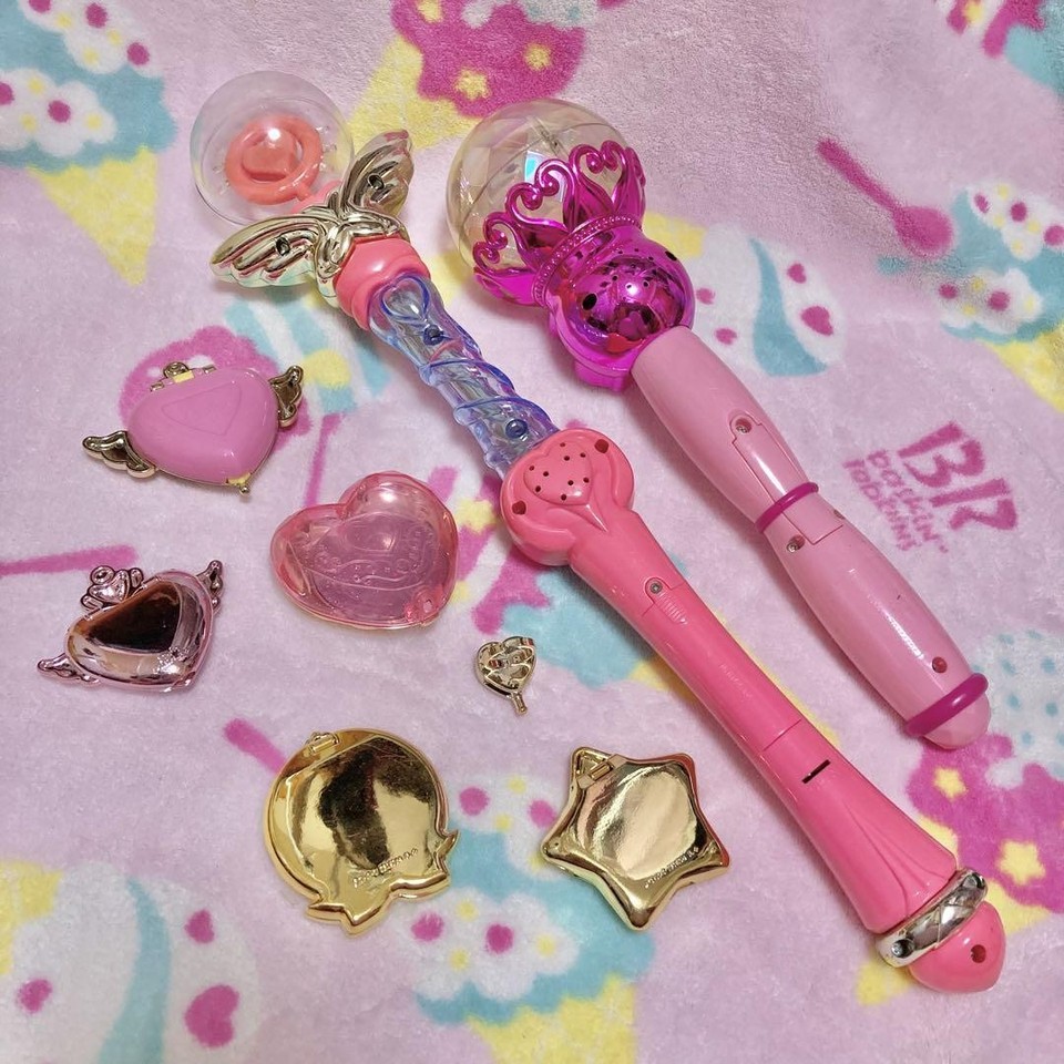 Magical Girl Toy Set 8 Items Pink Color Wand Compact Rare Japan Anime ...