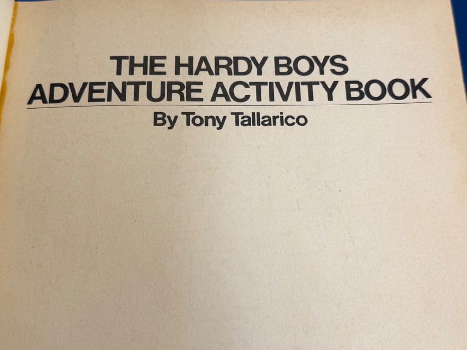 1977 The Hardy Boys Adventure Activity Book Coloring Book Maze Book ...
