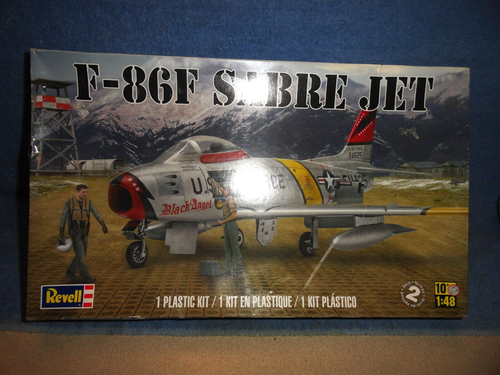 1/48 Revell North American F-86F Sabre Jet Fighter Sealed Parts, box ...