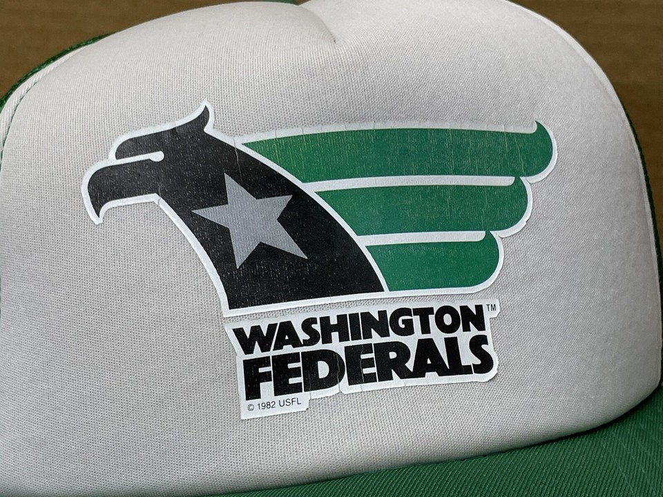 Vintage 1982 Washington Federals USFL League AJD Snapback Football ...
