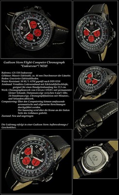 GADISON STERN, Aviator Black Chronograph Mens Watch | eBay