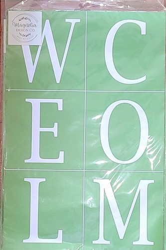 Magnolia Design - Reusabale silk screen transfer- Welcome- Sign 2pc New ...