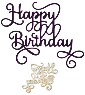 HAPPY BIRTHDAY SCROLL Die - 63 x 82mm - Card Paper Craft Scrapbooking ...