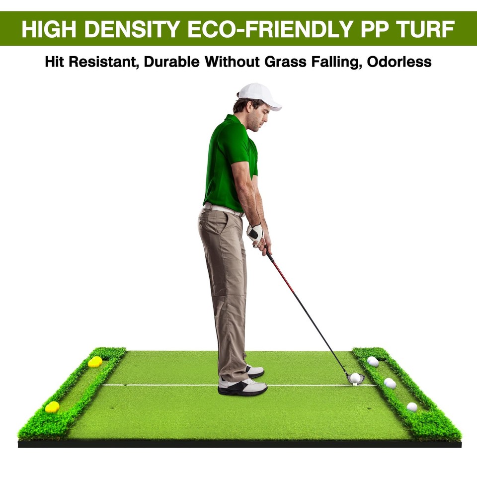 Golf Mat, 5x4ft Thickening Golf Hitting Mat, Outdoor & Indoor Golf ...