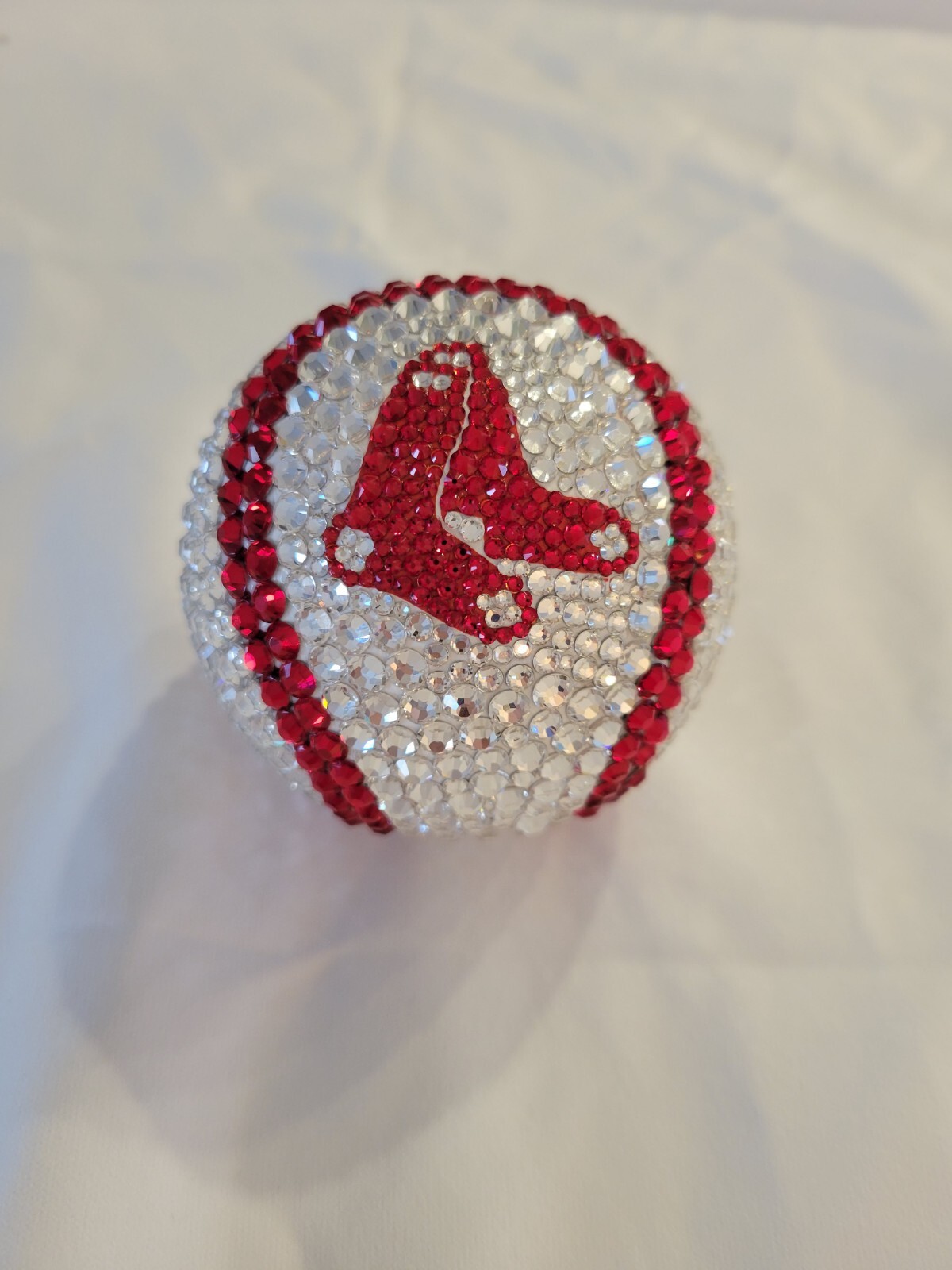MLB SWAROVSKI CRYSTAL RED SOX BASEBALL , bling baseball,crystal ...