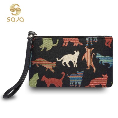 SAJA Wrist Bag Wristlets Coin Purses Women's Wallet Tapestry Bags Pouch ...