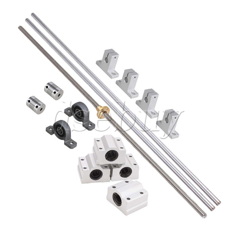 15pcs Horizontal Track 8mm L50cm T8 Lead Screw Coupler Linear Axis Set ...