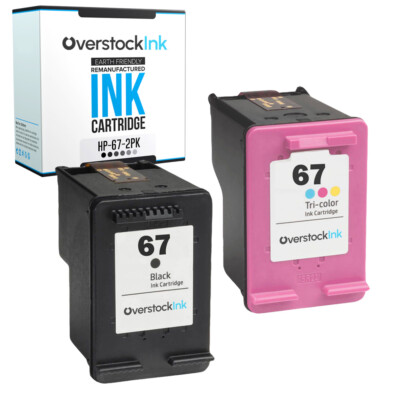 67 Ink Cartridge Combo Pack of 2 for HP ENVY 6065e, 6066e, 6075, 6075e ...