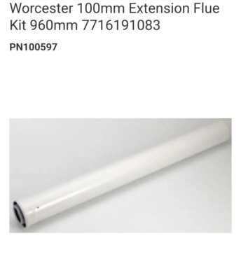 Worcester Bosch 60/100 1m Flue Extension 7716191083 | eBay UK