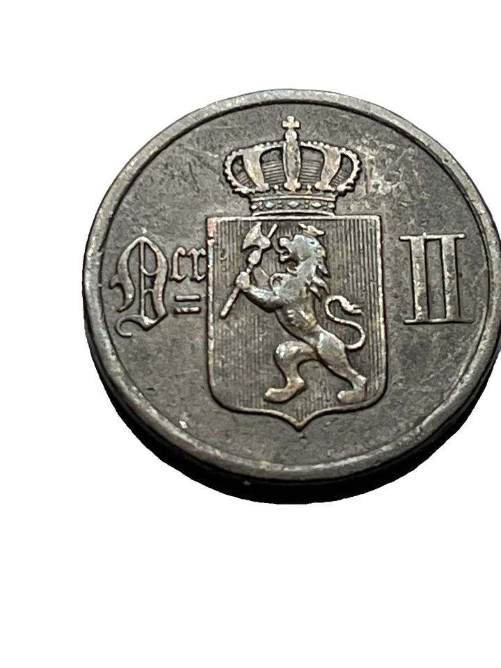 1891 NORWAY 2 ORE BRONZE COIN VF-EX | eBay