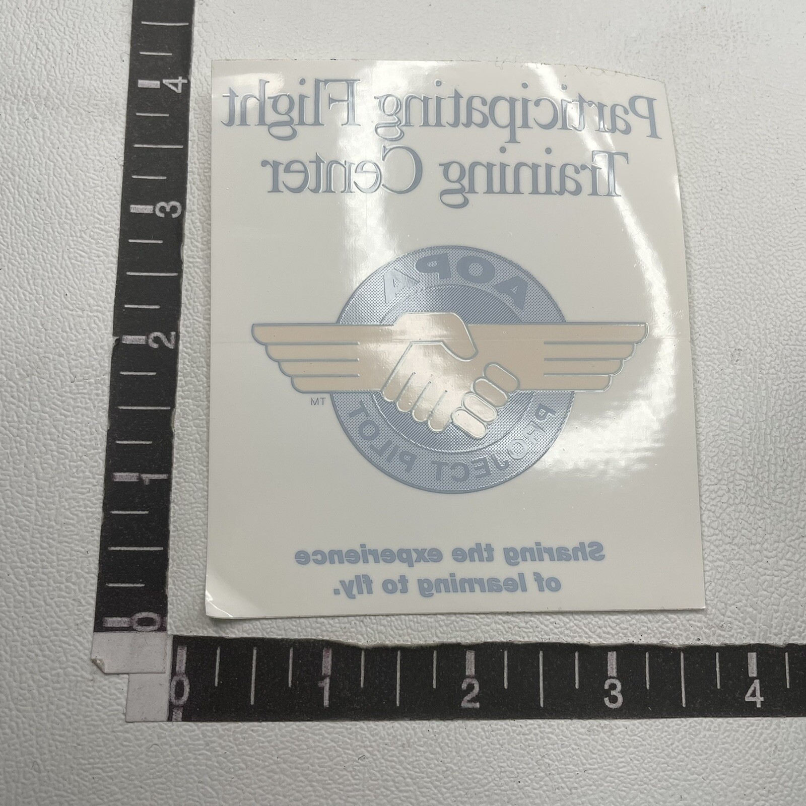 Inside Window Sticker Decal AOPA Pilot PARTICIPATING FLIGHT TRAINING ...
