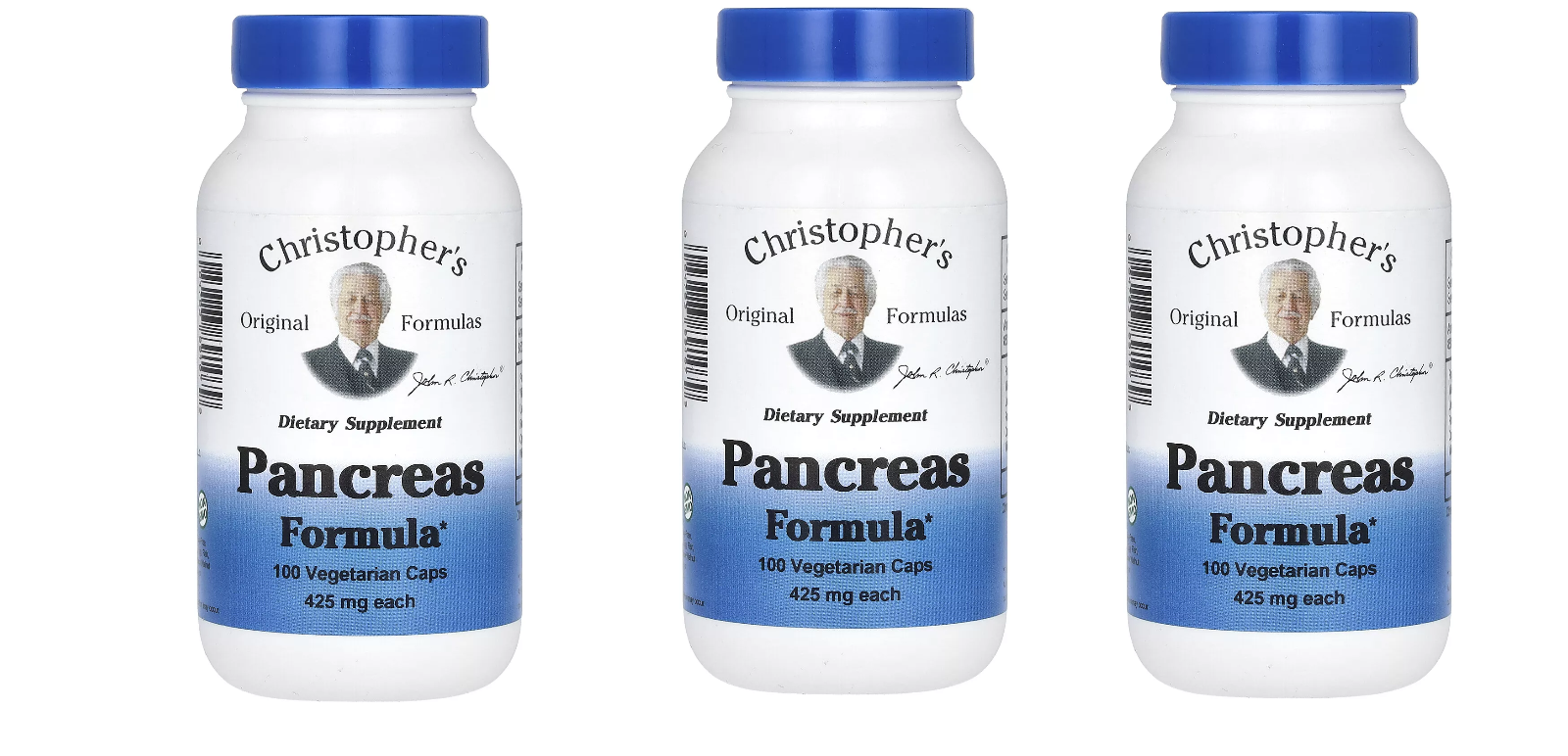 Pancreas Formula, 850 mg, 100 V Caps (425 mg per Capsule) *****3 PACK ...