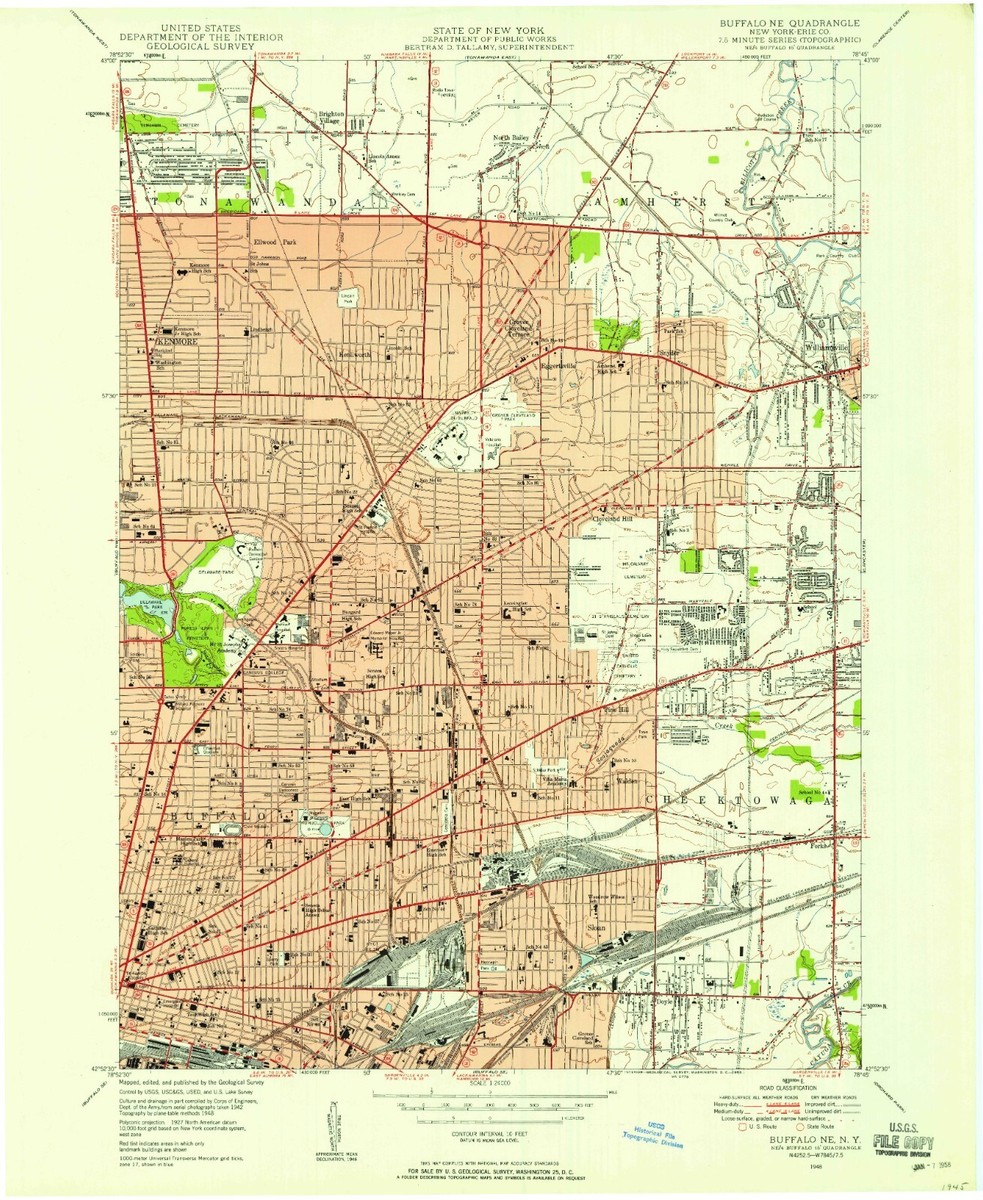 Buffalo Elevation Map
