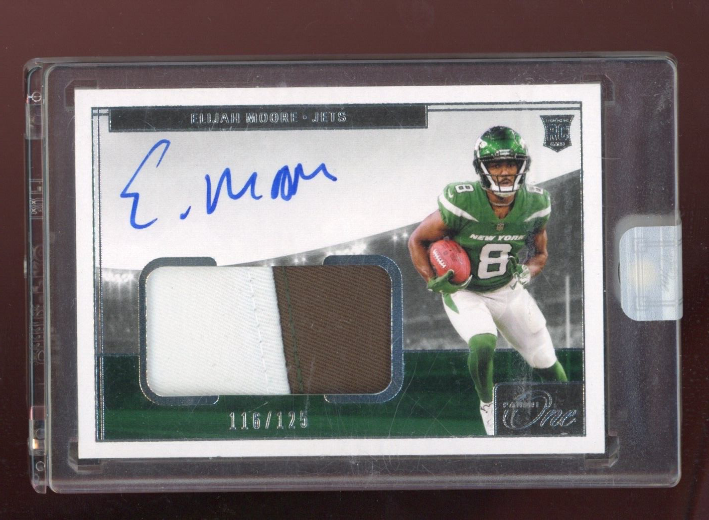 Elijah Moore 2021 Panini One Auto Rookie Patch Relic Serial #d /125 ...