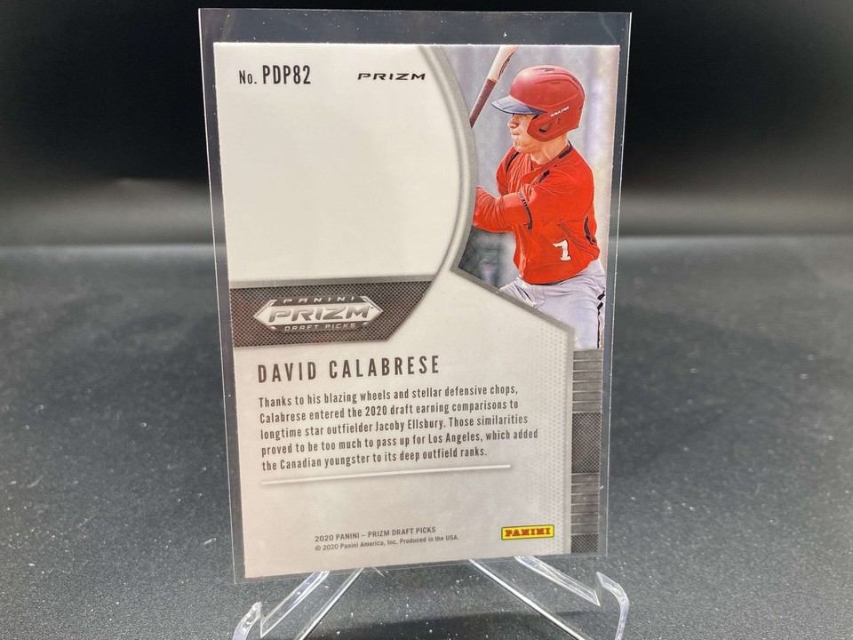 David Calabrese 2020 Prizm Draft Hyper Red & Purple PDP82 Angels | eBay