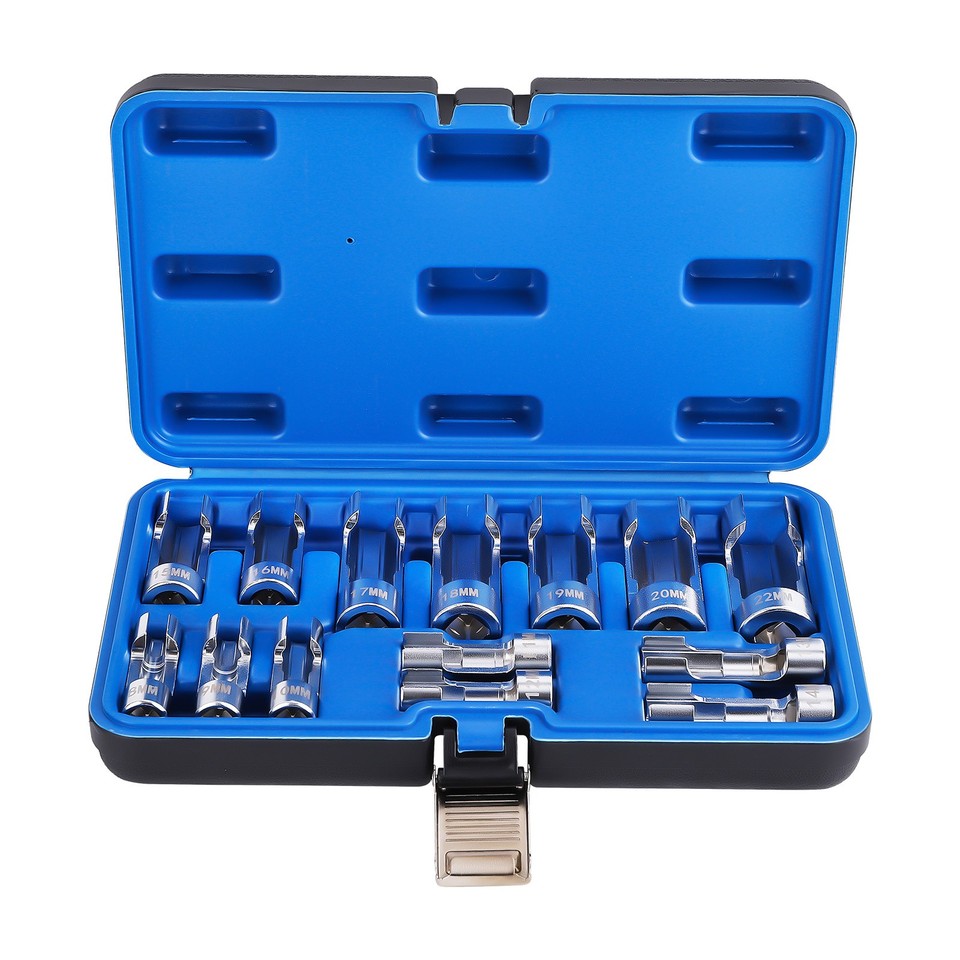 14PCS Strut Nut Socket, 8-22mm Diesel Injector Fuel Line Socket Wrench ...