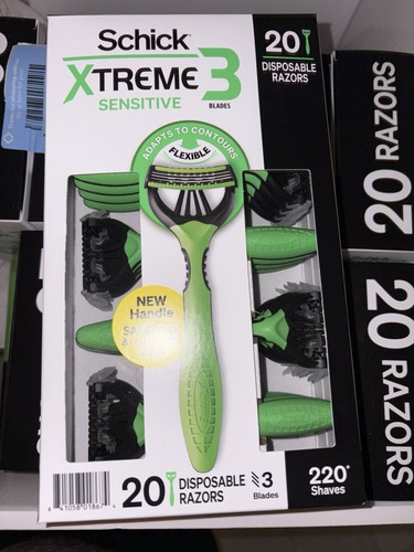 20 SCHICK XTREME 3 Blade Sensitive Disposable Razors | eBay