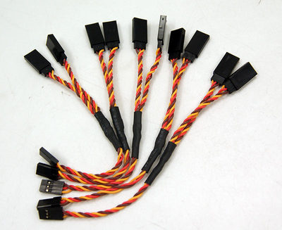 5Pcs 6in Universal RC Servo Y-Harness Heavy Duty Twisted Wire Futaba/JR ...