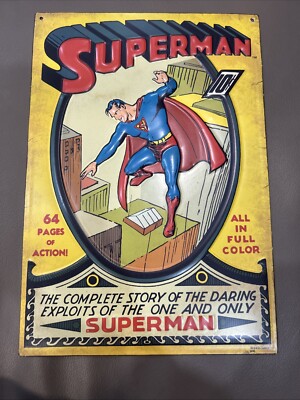 SUPERMAN DC Comics Metal Sign Open Road Brands | eBay