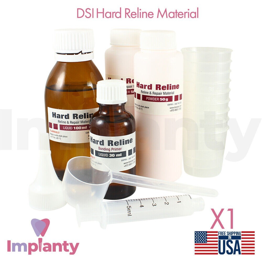 DSI Hard Liner Resin Self Cure DIY Denture Reline Tissue Conditioner ...