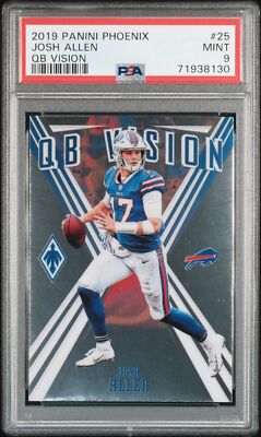 2019 Panini Phoenix Qb Vision #25 Josh Allen Qb Vision PSA 9 | eBay