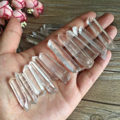 Jewelry Clear Quartz Column Natural Stone Point Healing Crystal Wand ...
