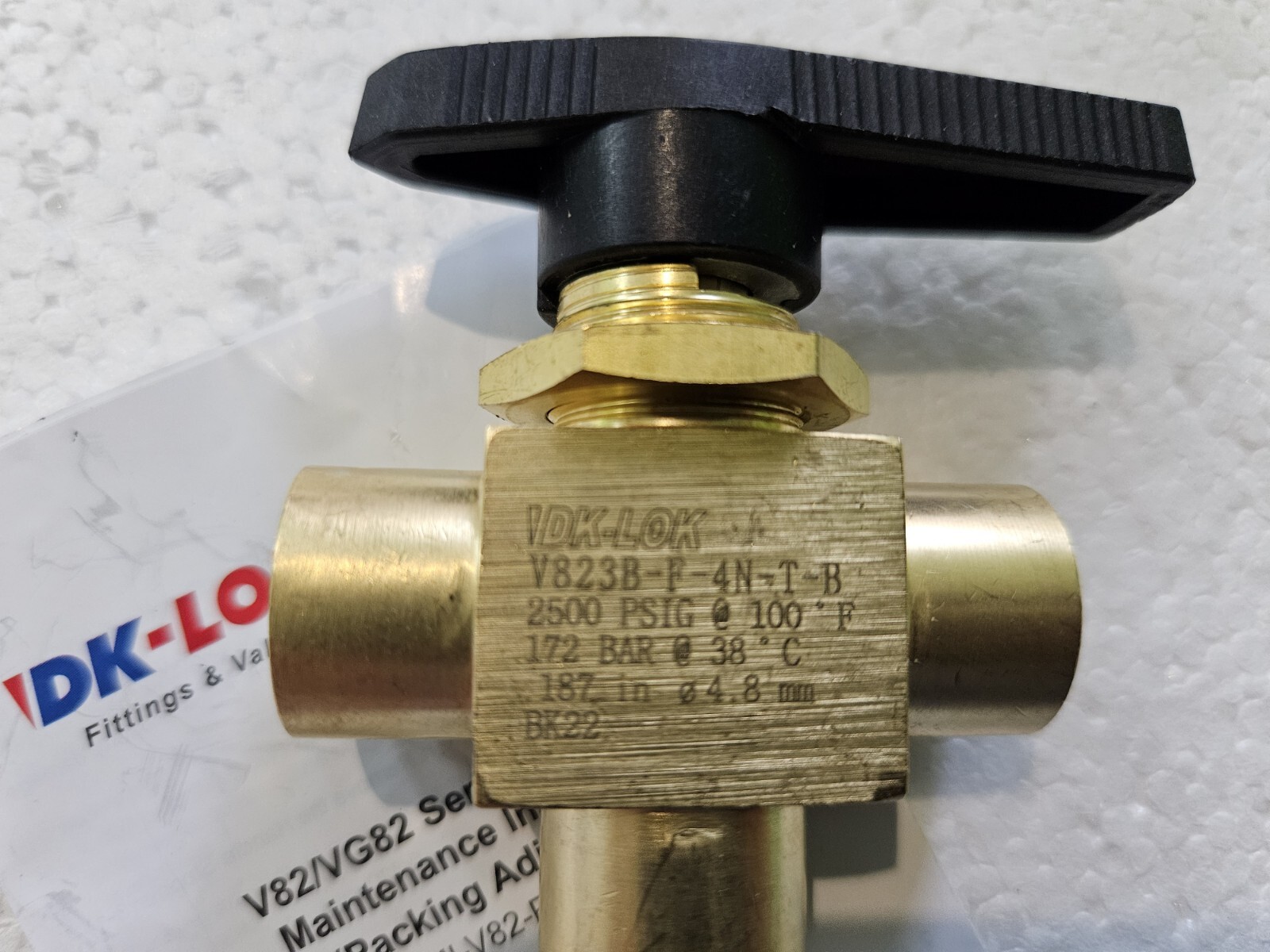 DK-Lok V823B-F-4N-T-B Ball Valve for sale online | eBay