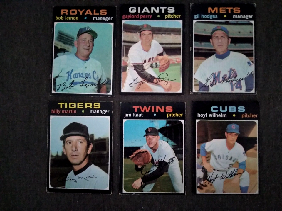 1971 Topps Williams Oliva Sutton Jenkins Perry Weaver HOF Baseball Lot ...