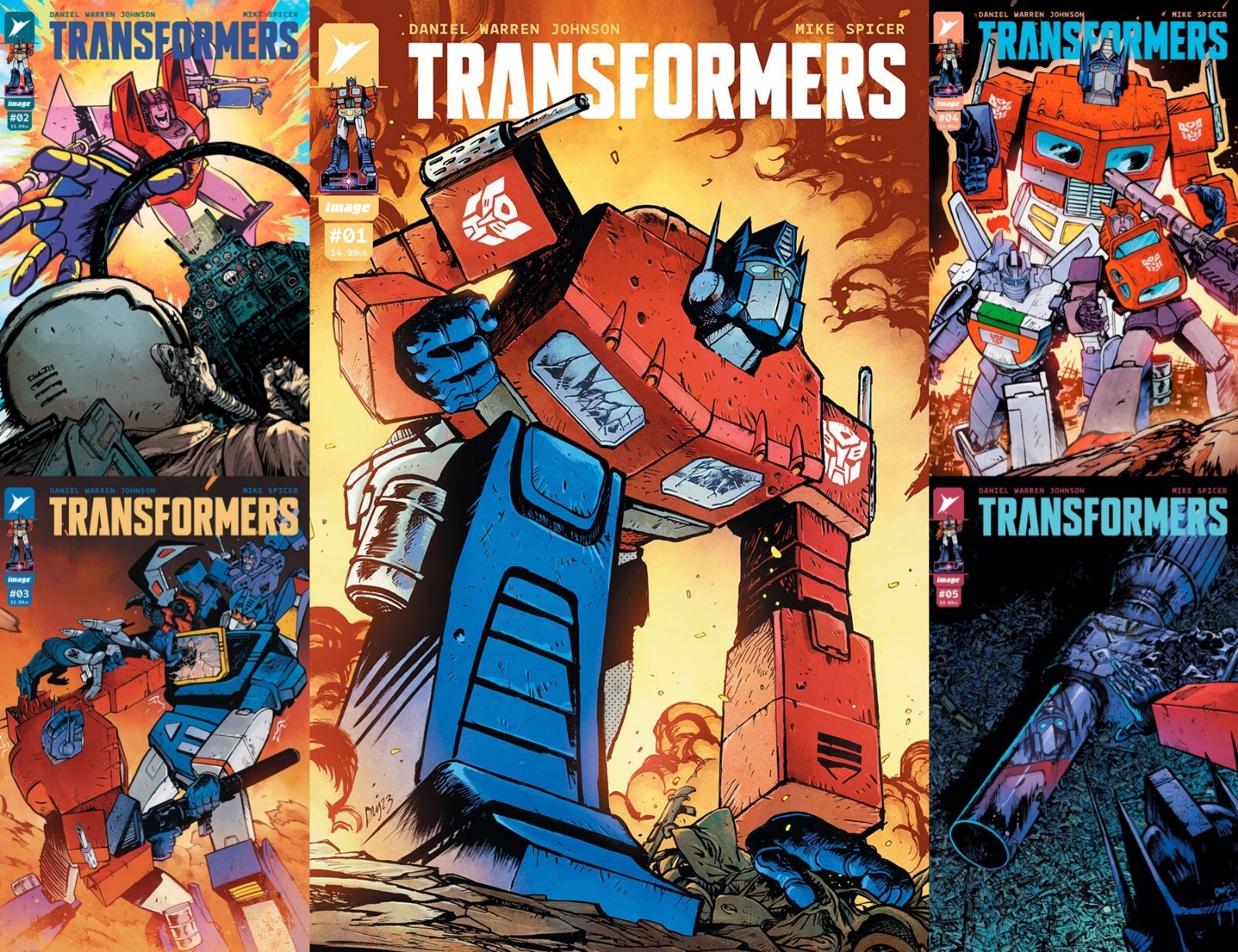 TRANSFORMERS 1 2 3 4 & 5 NM CVR A 1ST PRINT SET IMAGE NEW PRESALE 2/14 ...