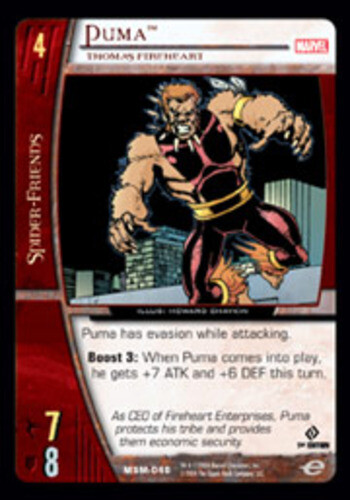 VS System: Puma, Thomas Fireheart - Foil [Played] Marvel Web of Spider ...