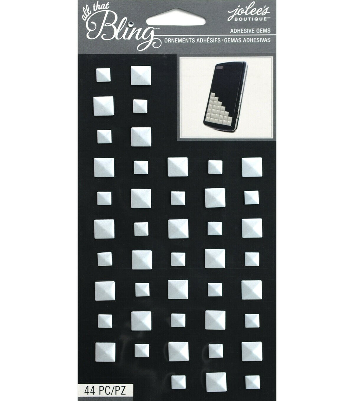 White Studs Bling Adhesive Gems Jolee's Stickers Crafts Scrapbook | eBay