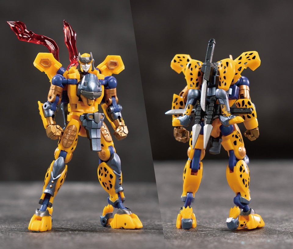 Iron Factory IF EX-76 Transformation Toys Yellow Leopard Warrior Mini ...