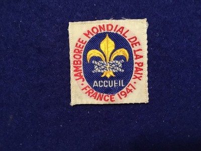Boy Scout 1947 world jamboree Accueil subcamp patch no button loop France | eBay UK