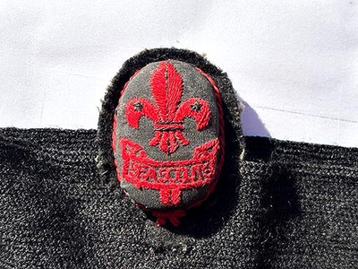 Scarce UK Rover Sea Scout 1950's Padded Hat Badge and Ribbon Band ...